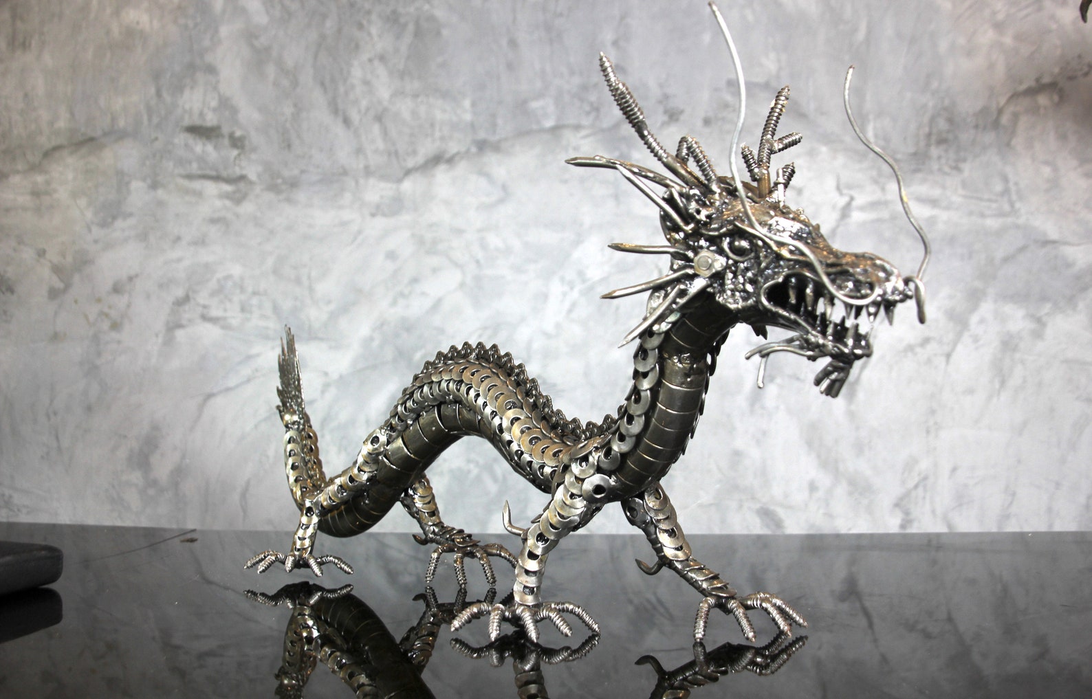 Dragon Robot Recycled Scrap Metal Art - Etsy