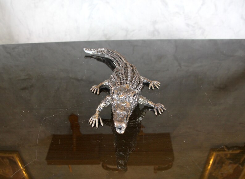 Alligator/crocodile Metal Art Sculpture - Etsy