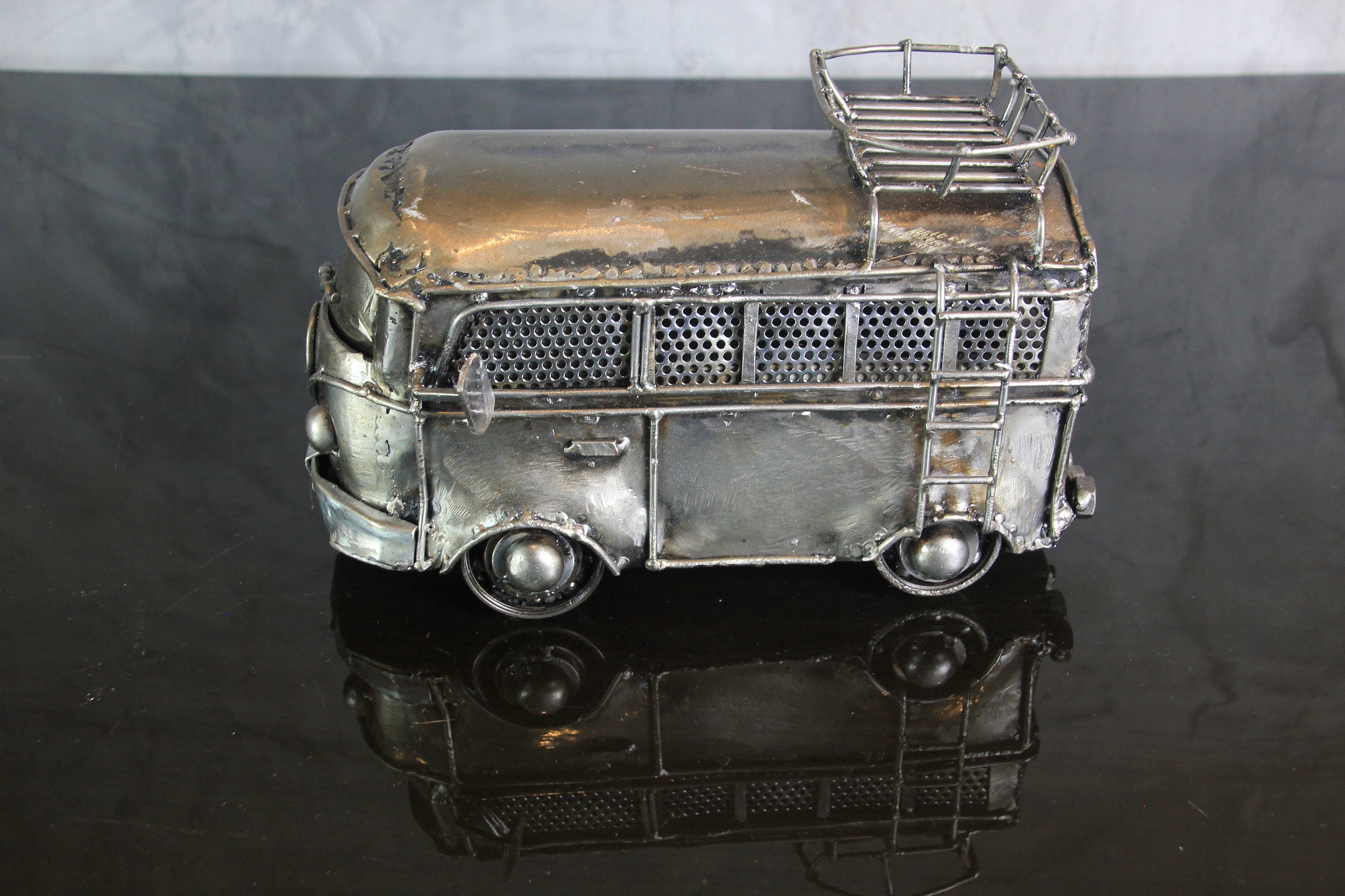 Camper Van Vosvos Minibus Recycled Scrap Metal Art | Etsy