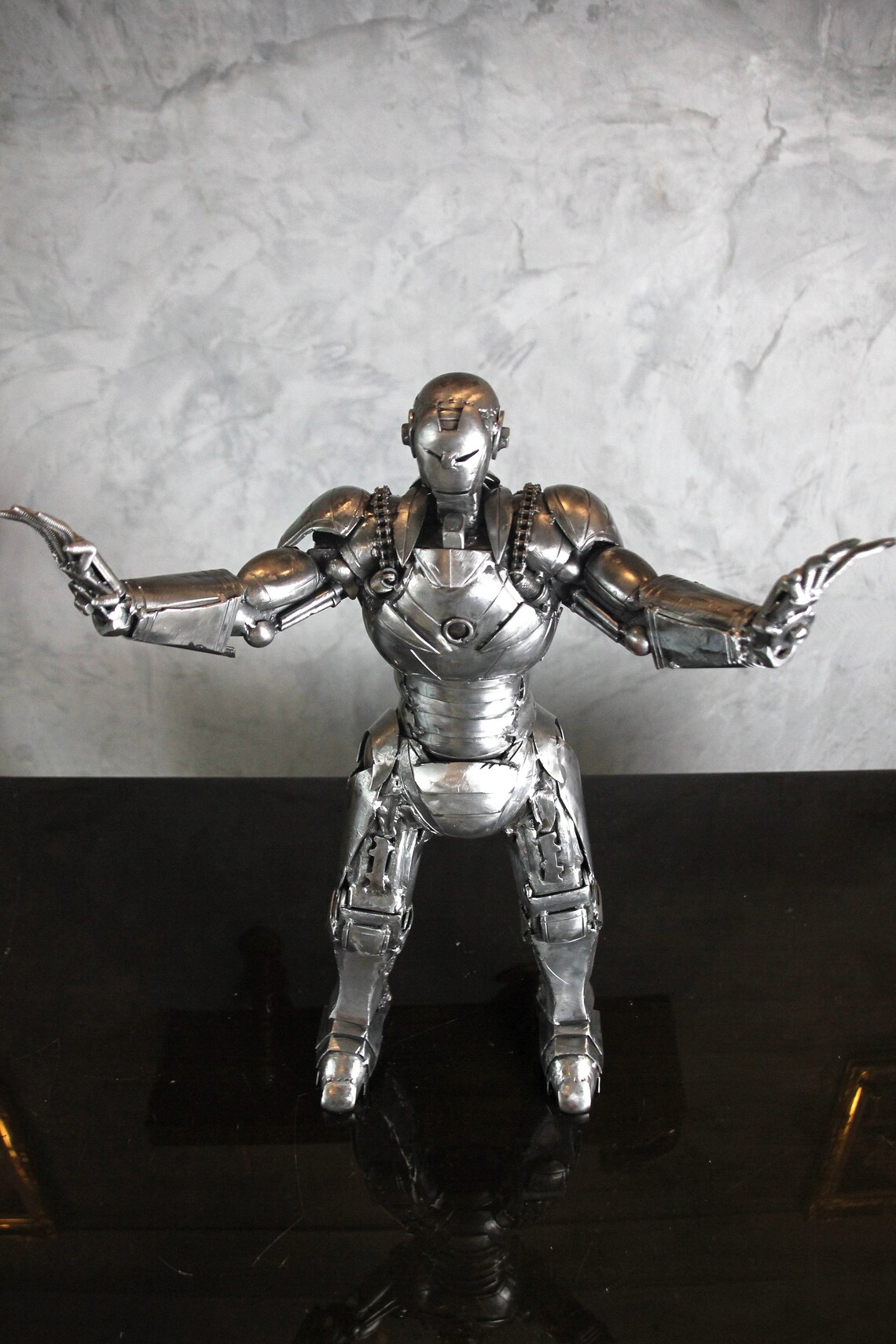 Iron Man Standing Inspired Recycled Scrap Metal Art Sculpture - Etsy