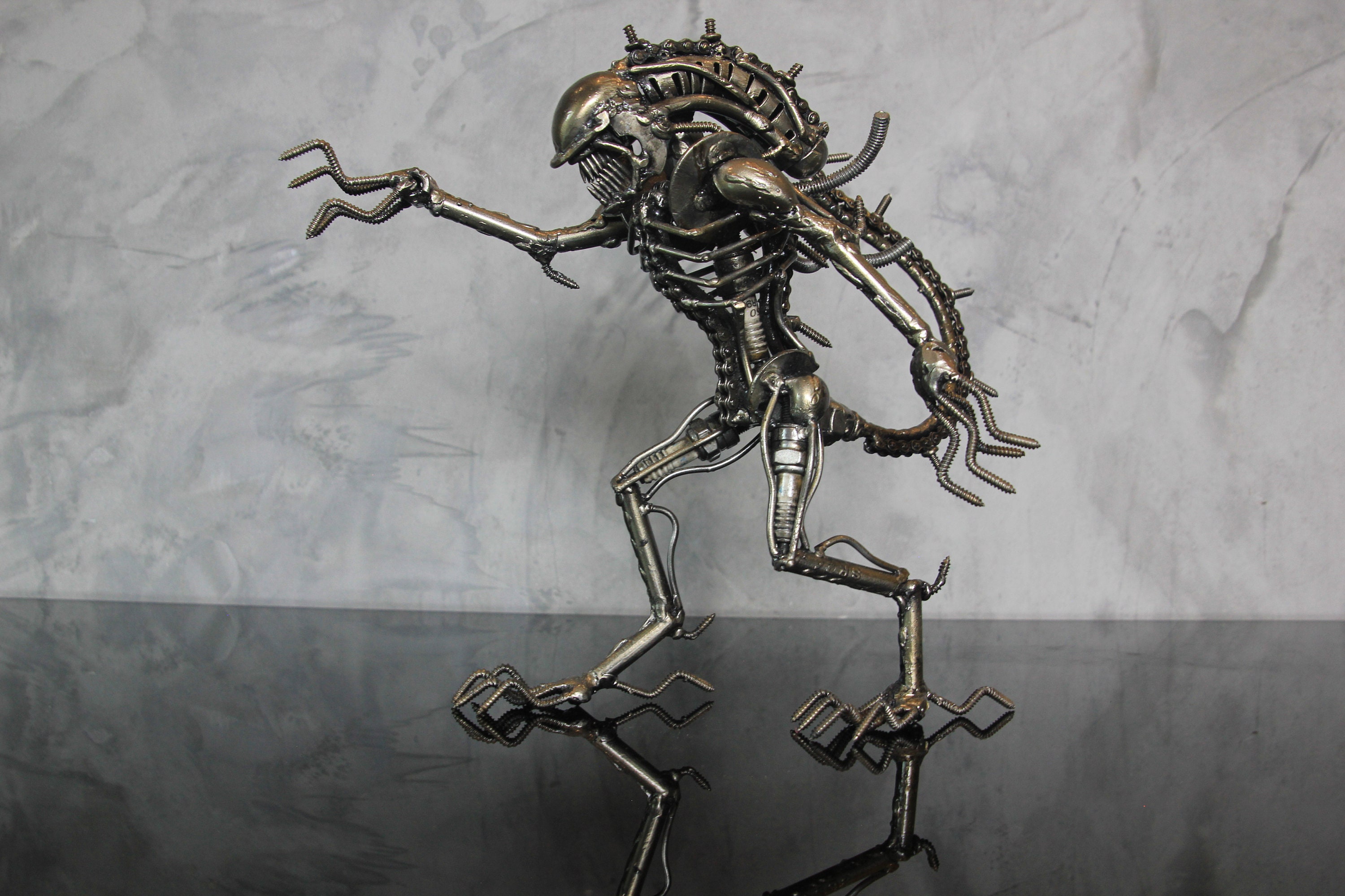 Alien Inspired Recycled Scrap Metal Art - Etsy
