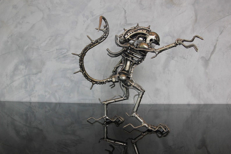 Alien Inspired Recycled Scrap Metal Art - Etsy