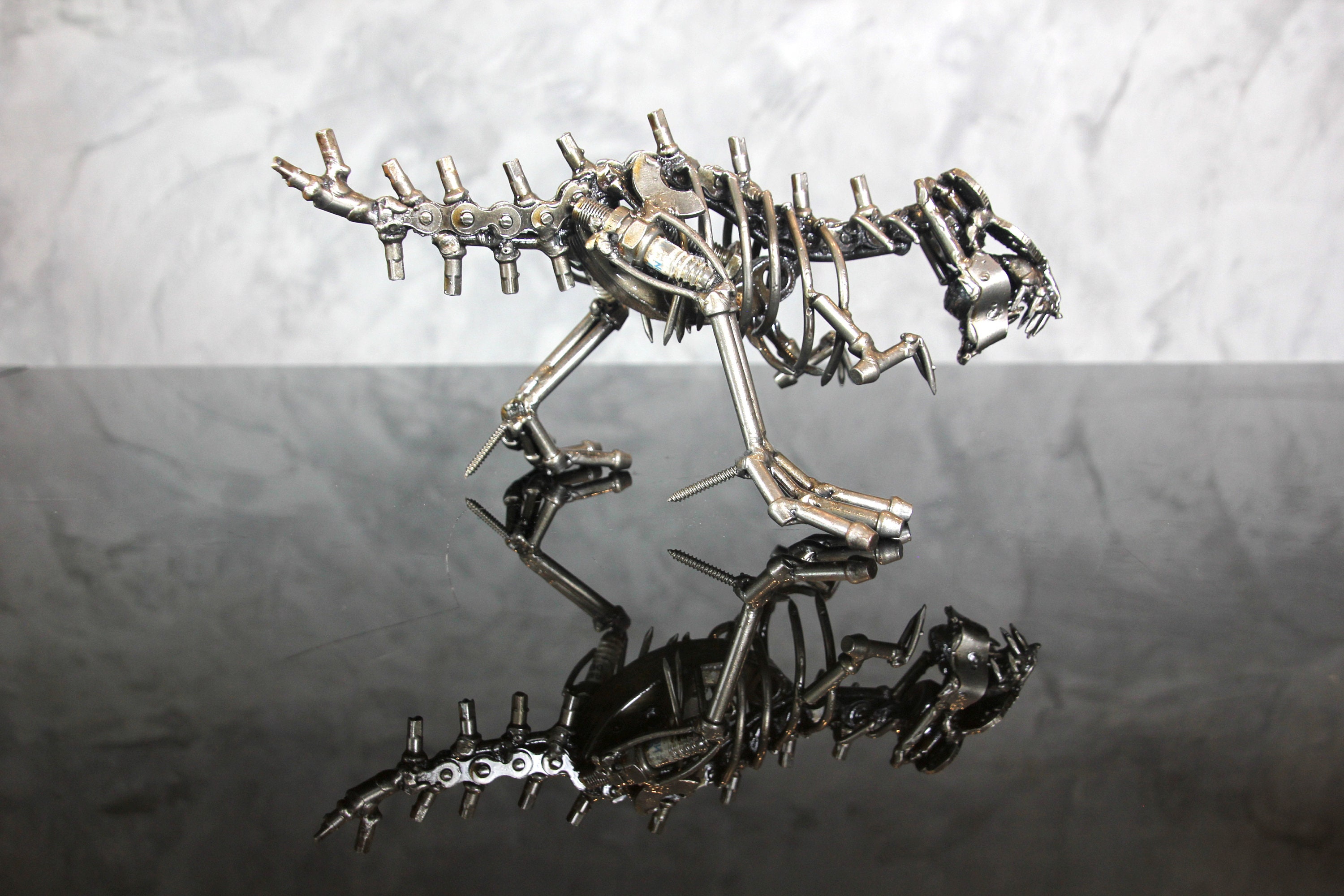 Tyrannosaurus T-rex Dinosaur Metal Sculture - Etsy