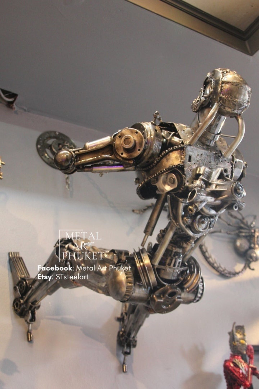 Metal Climbing Man Sculpture 30" - Etsy