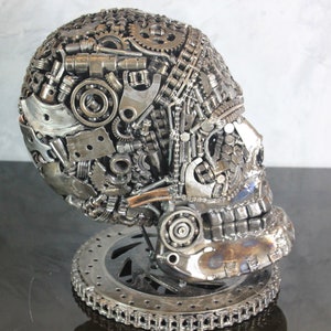 Skull From Recycled Scrap Metal Art - Etsy
