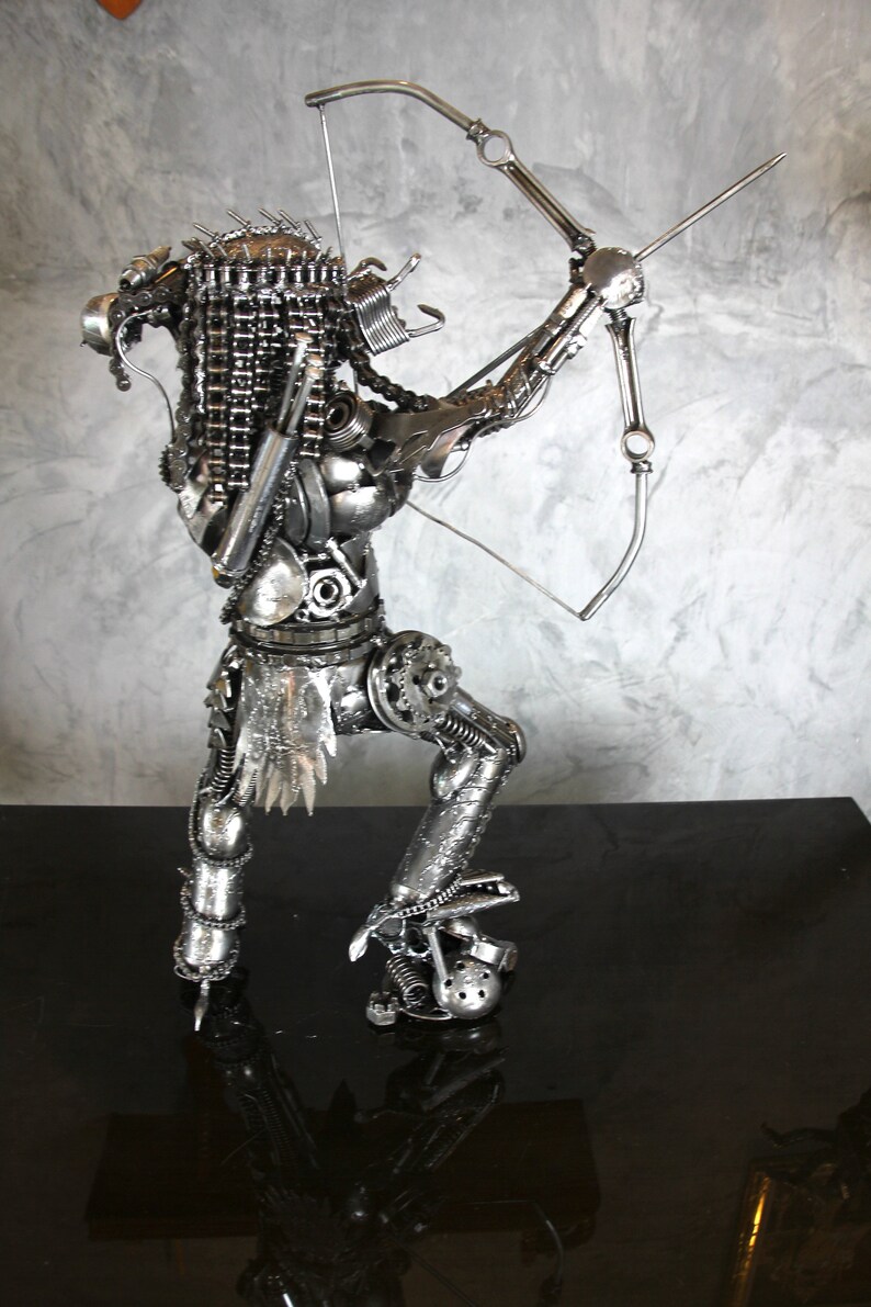 Archery Predator Inspired Recycled Scrap Metal Art Sculpture | Etsy