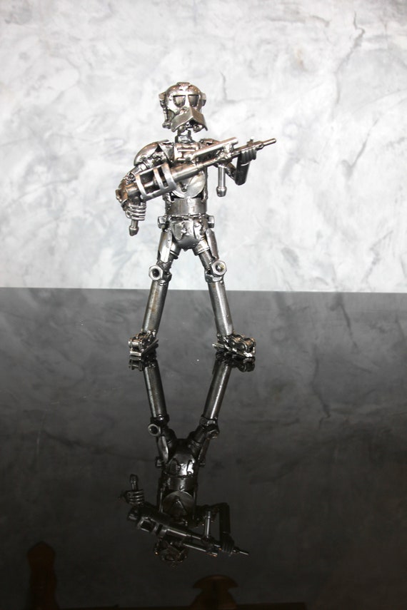 Robot Recycled Scrap Metal Art | Etsy