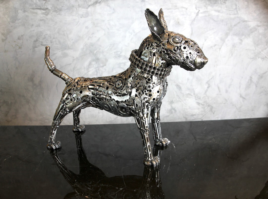 Made to Order Metal Bull Terrier Sculpture 20" - Etsy