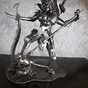 Predator Standing Inspired Recycled Scrap Metal Art Sculpture - Etsy