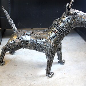 Bull Terrier 33" Recycled Scrap Metal Art - Etsy
