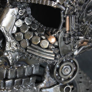 Skull From Recycled Scrap Metal Art - Etsy