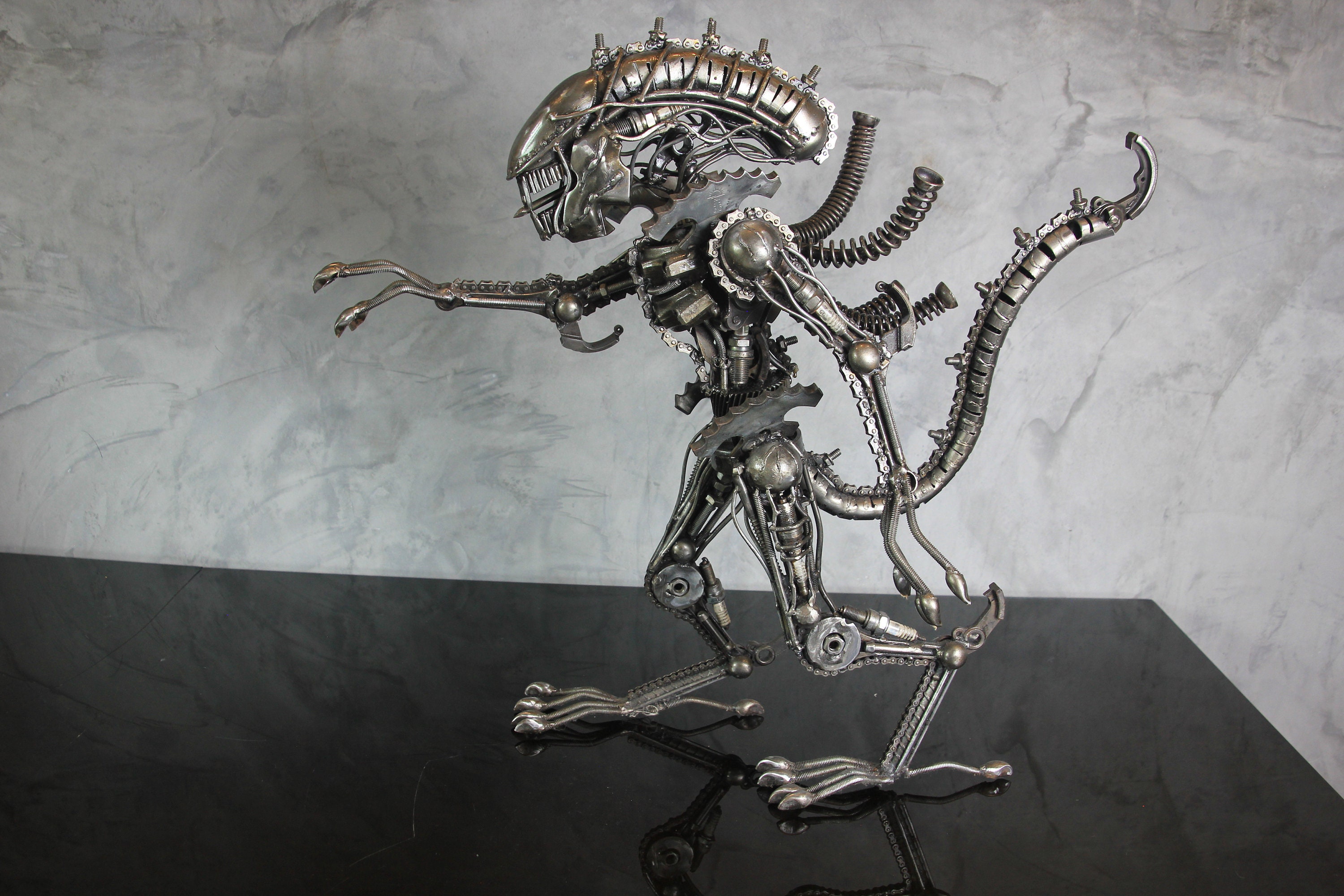 Alien Inspired Scrap Metal Art | Etsy