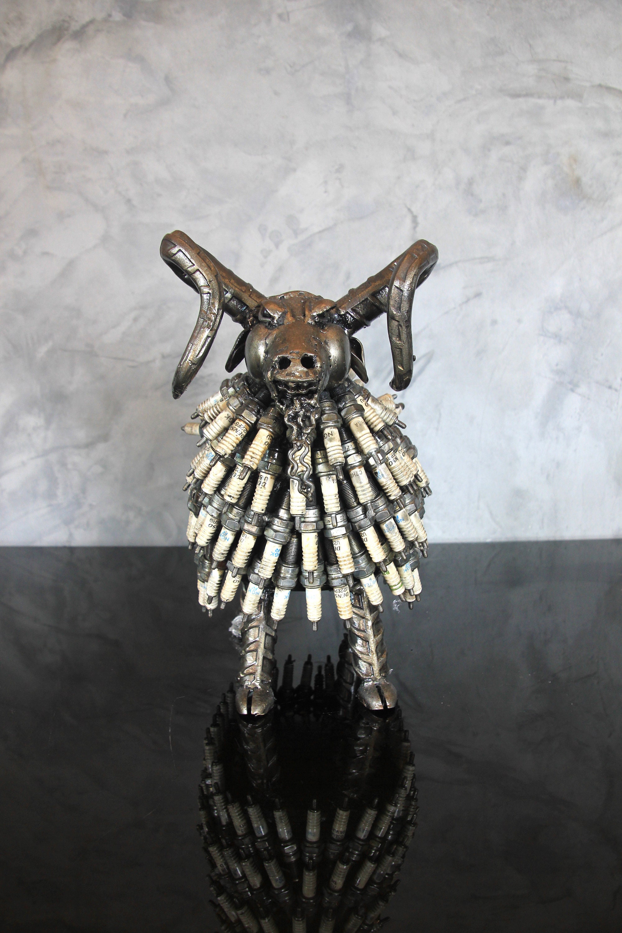 Horned Goat From Recycled Scrap Metal Art - Etsy