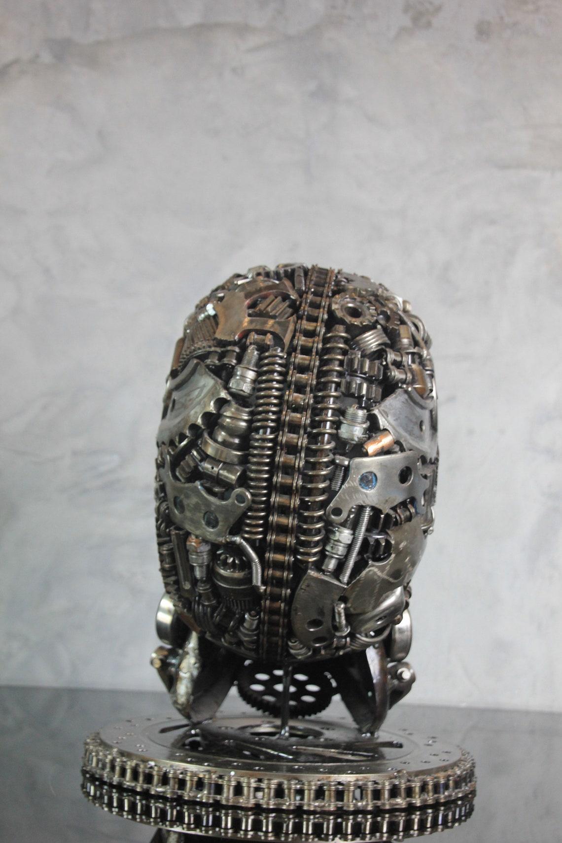 Skull From Recycled Scrap Metal Art - Etsy