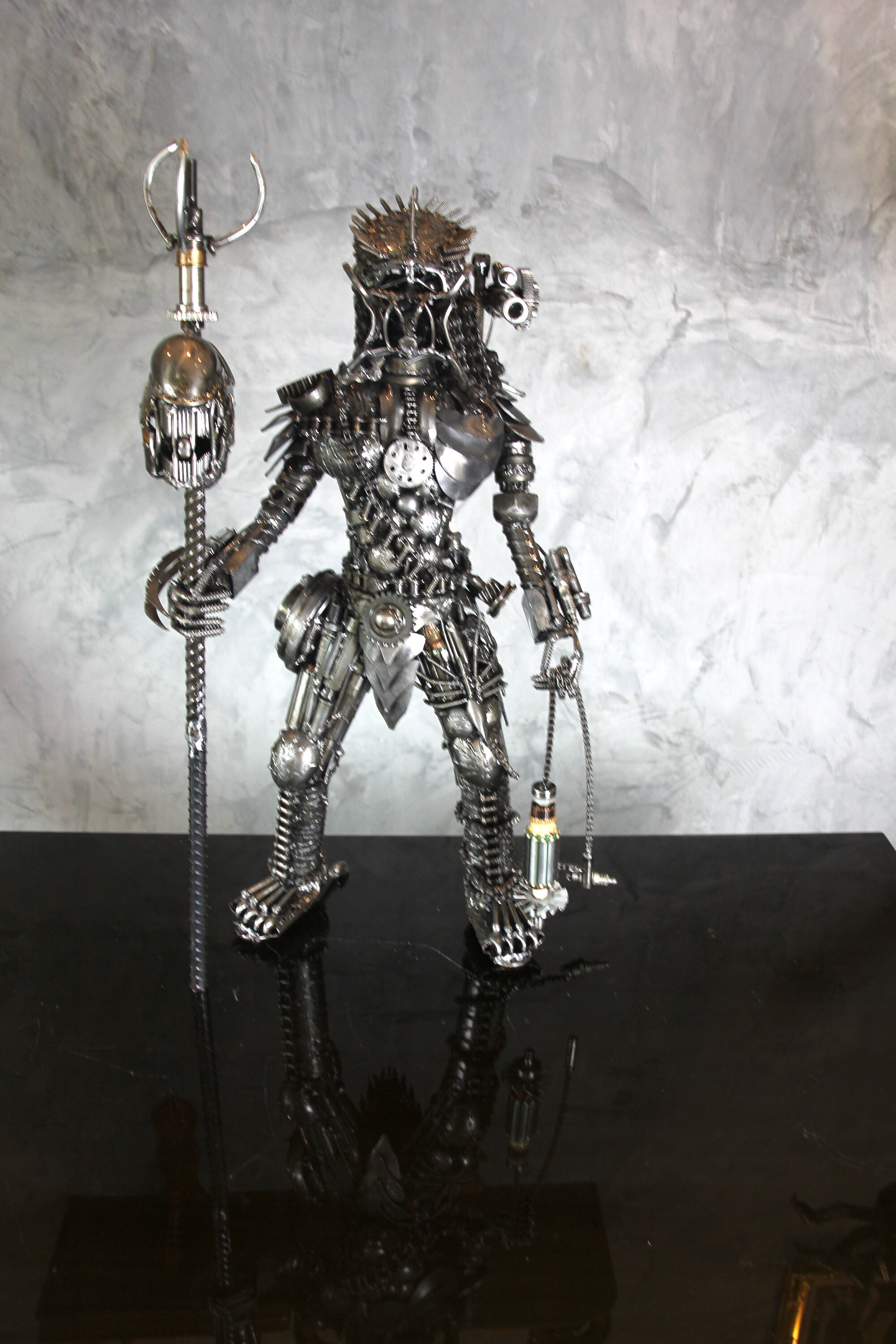 Predator With Alien's Mace Inspired Recycled Scrap Metal - Etsy