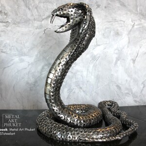 King Cobra Recycled Scrap Metal Art - Etsy