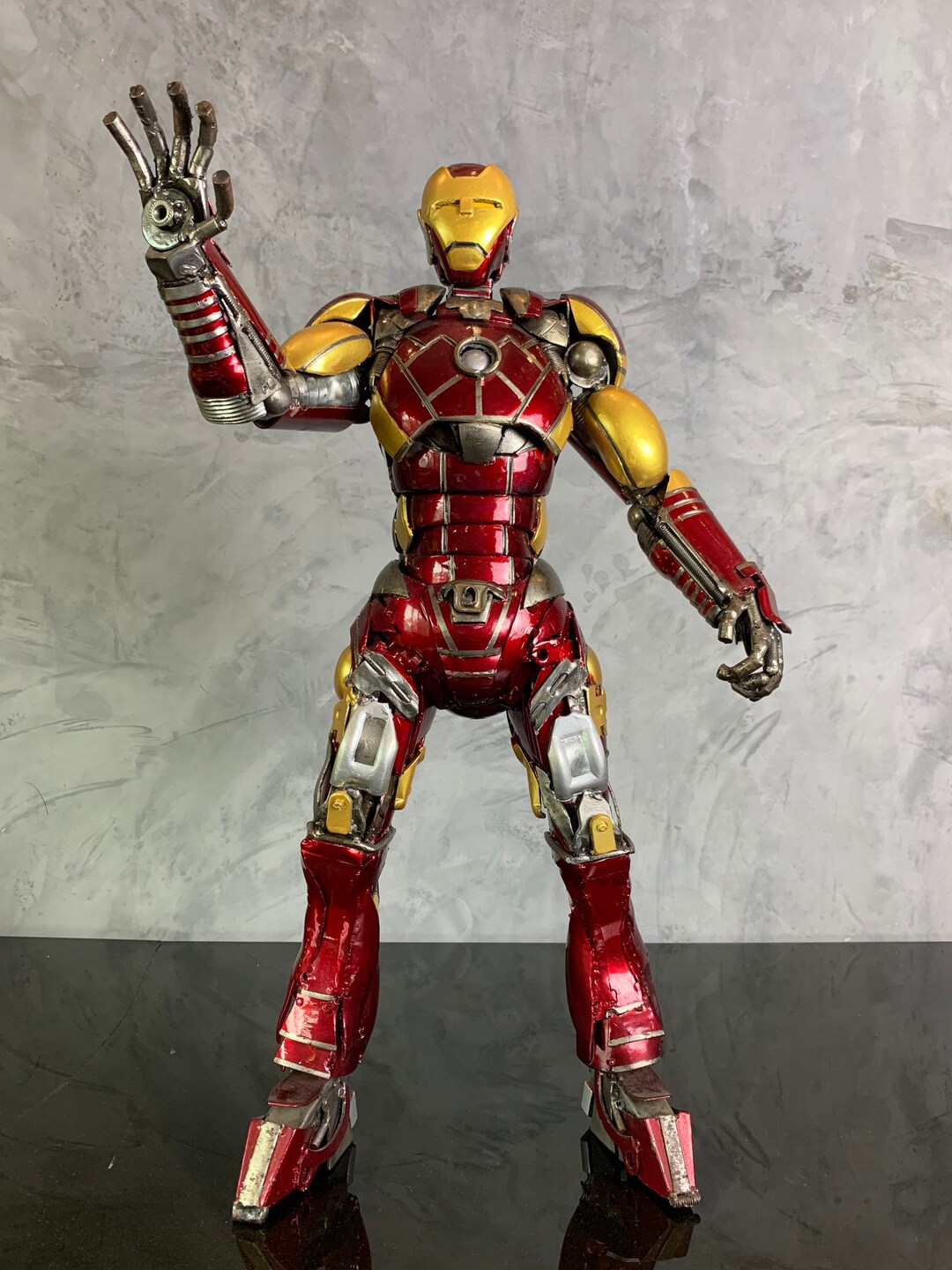 Iron Man Painted Robot Recycled Scrap Metal Art - Etsy