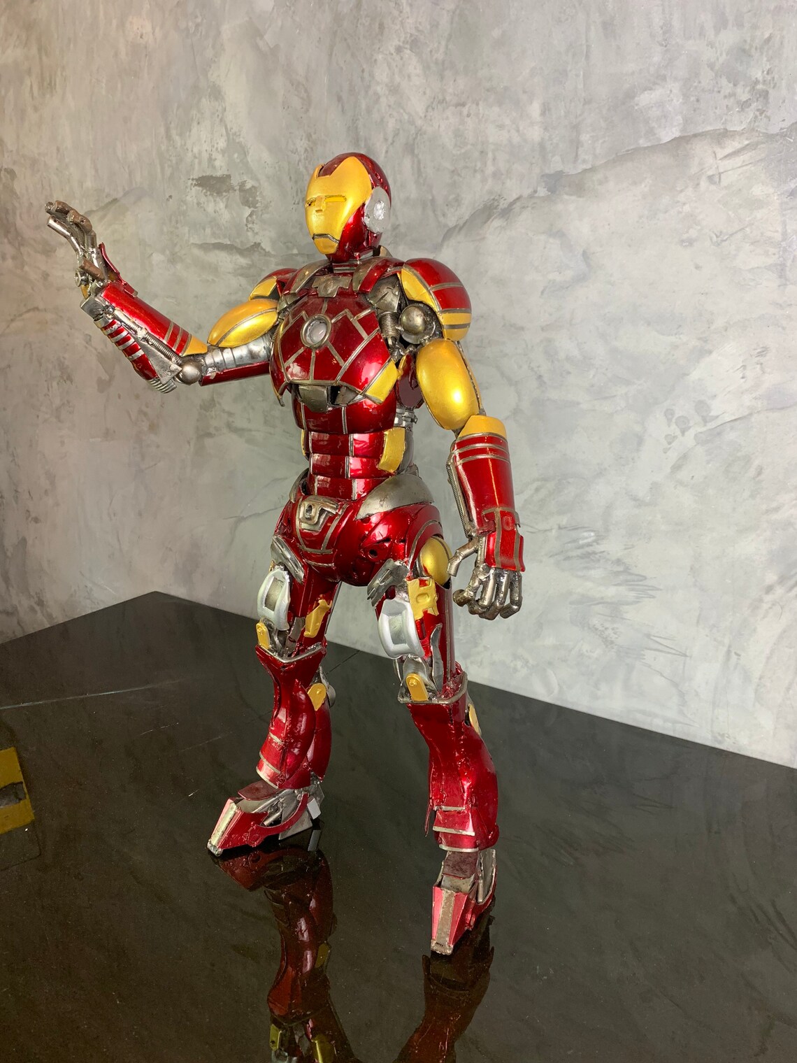 Iron Man Painted Robot Recycled Scrap Metal Art | Etsy