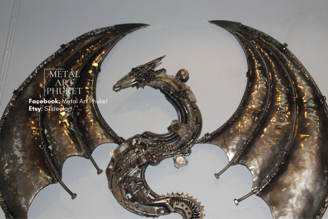 Dragon Hanging Decoration Sculpture Metal Art - Etsy