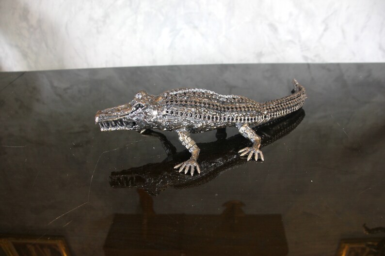 Alligator/crocodile Metal Art Sculpture - Etsy