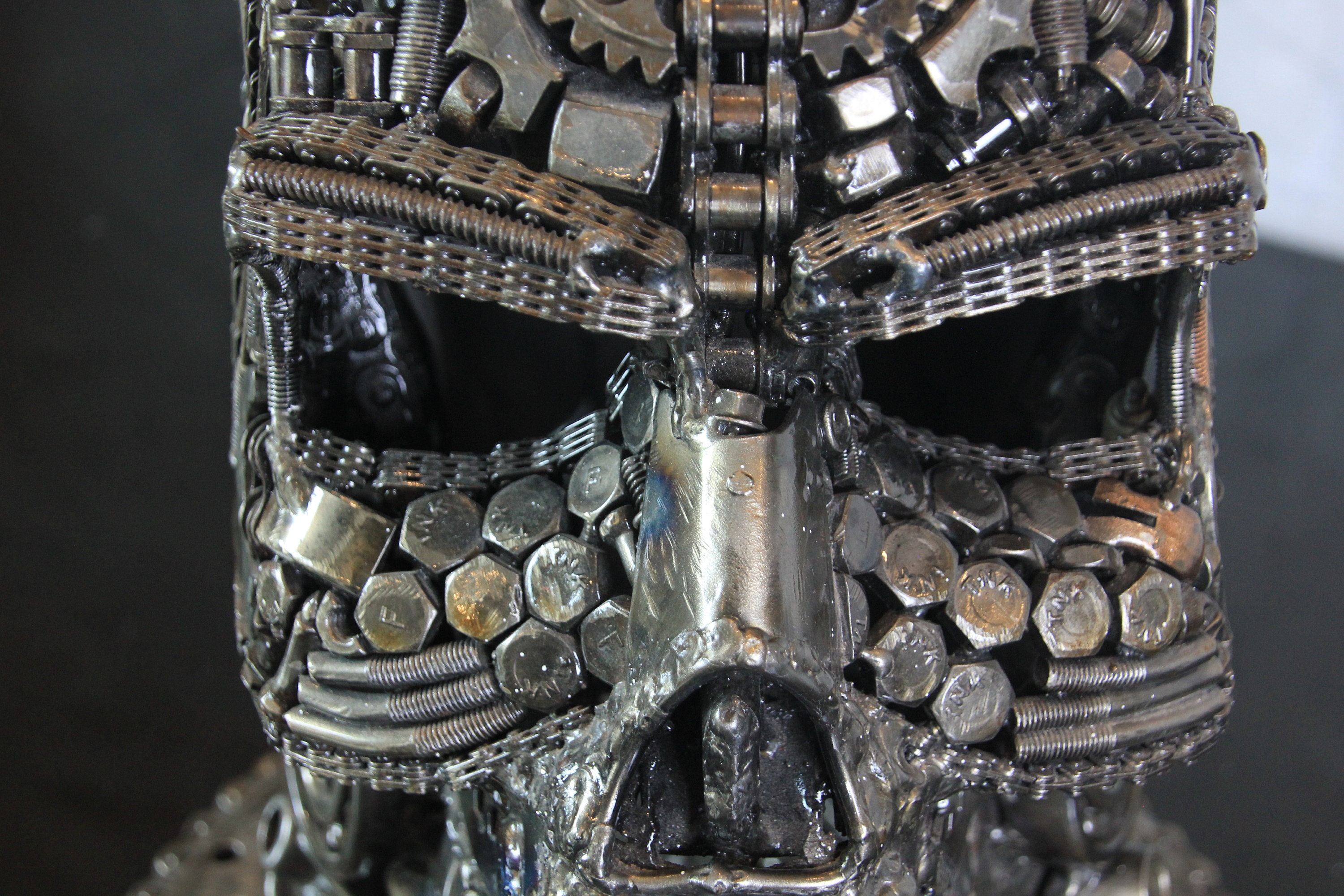 Skull From Recycled Scrap Metal Art - Etsy