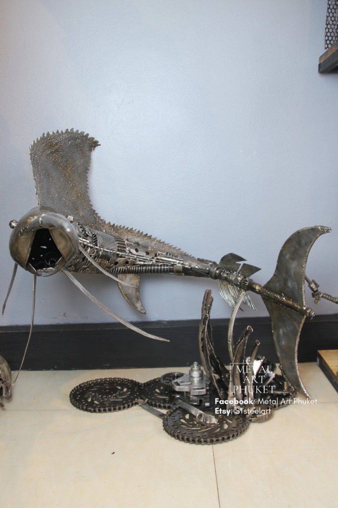 Swordfish Metal Sculpture Art - Etsy