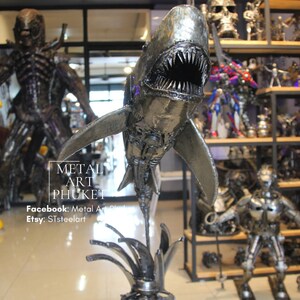 Made to Order Shark Metal Sculpture 65cm - Etsy
