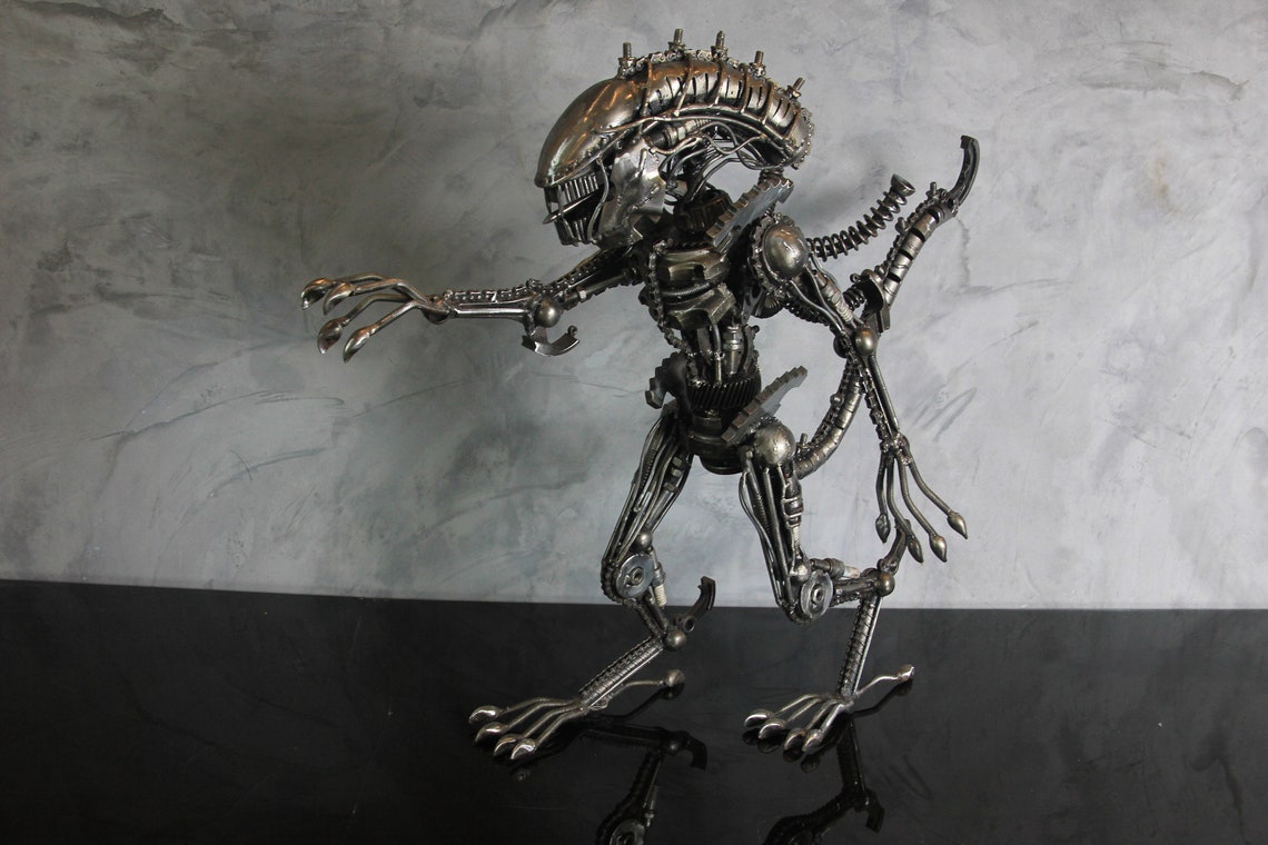 Alien Inspired Scrap Metal Art - Etsy