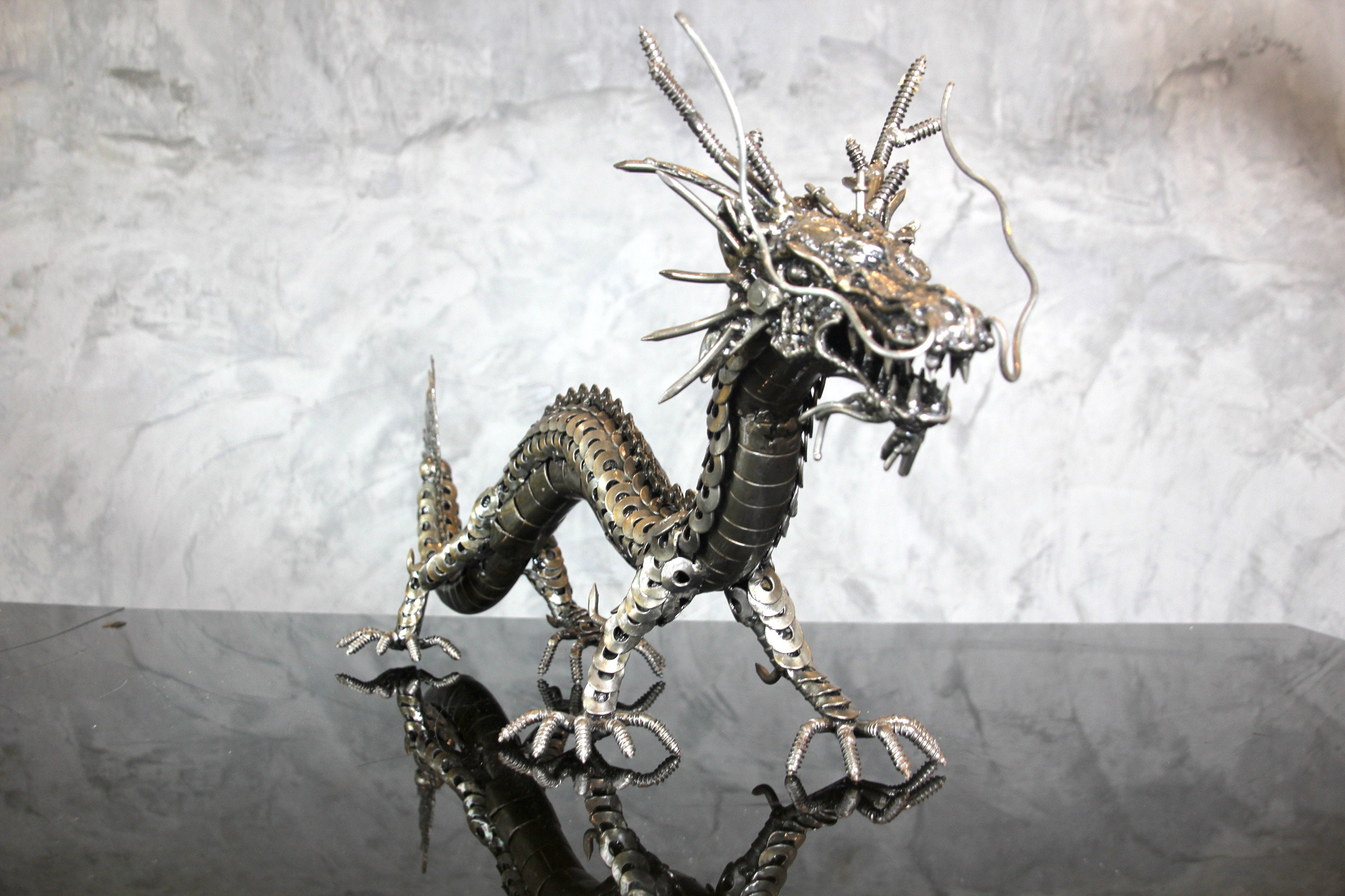 Dragon Robot Recycled Scrap Metal Art - Etsy