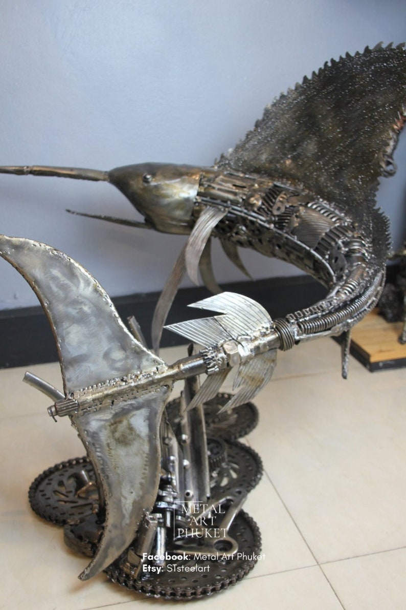 Swordfish Metal Sculpture Art - Etsy
