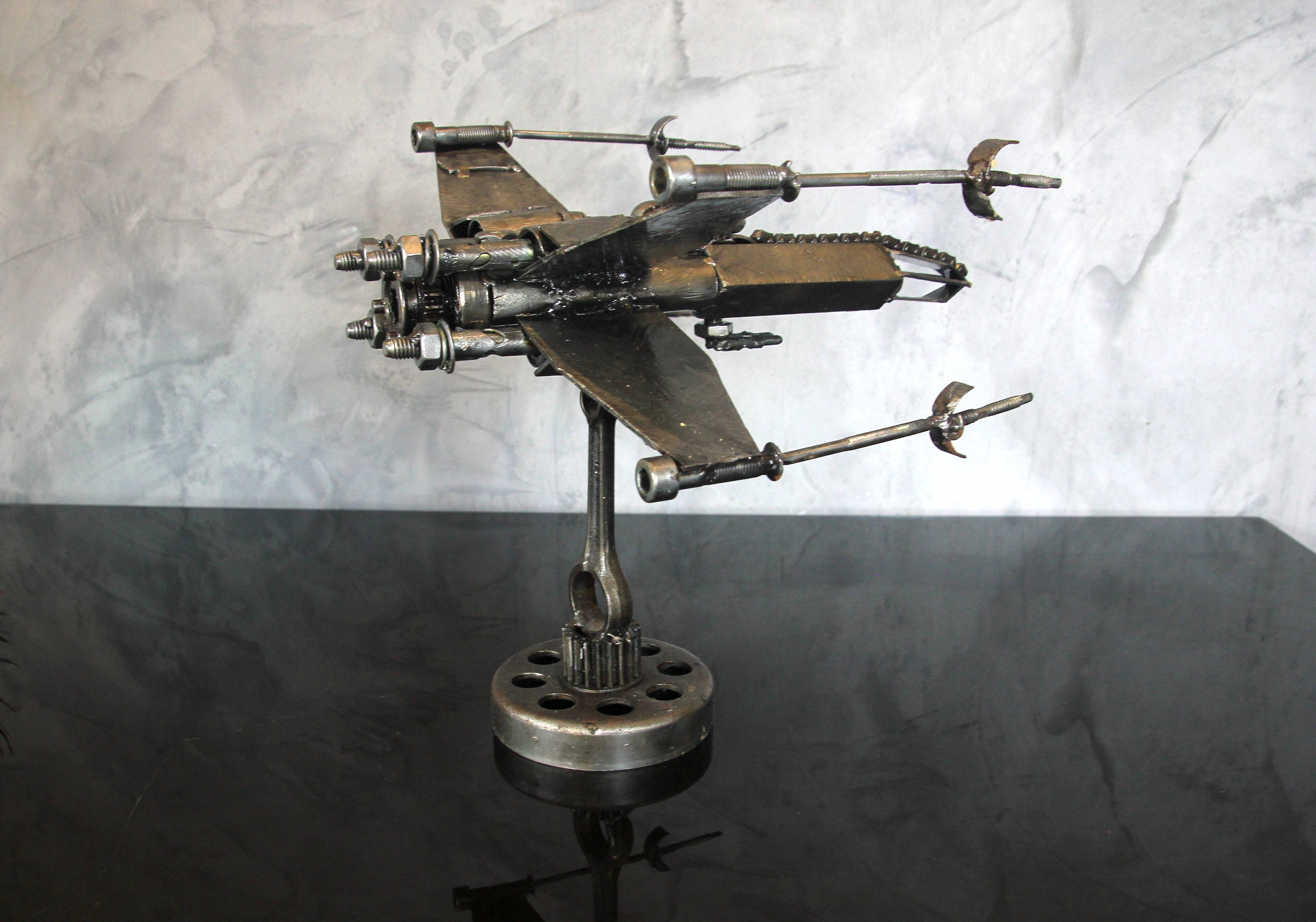 X-wing 11 Starfighter Inspired Robot Recycled Scrap | Etsy