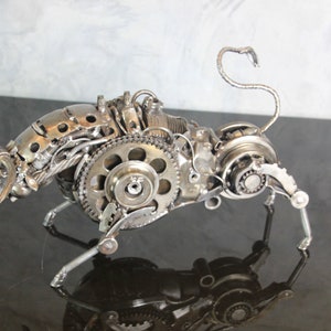 Bull Scrap Metal Art - Etsy