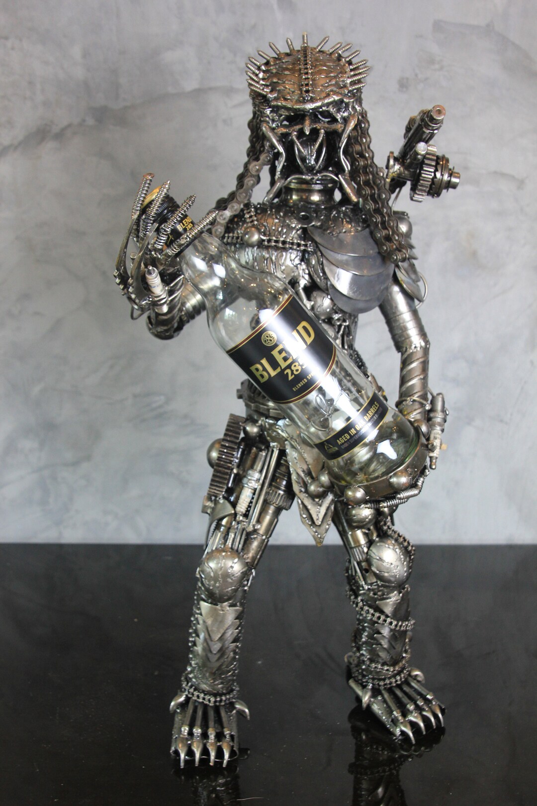 Predator Inspired Robot Recycled Metal Art - Etsy