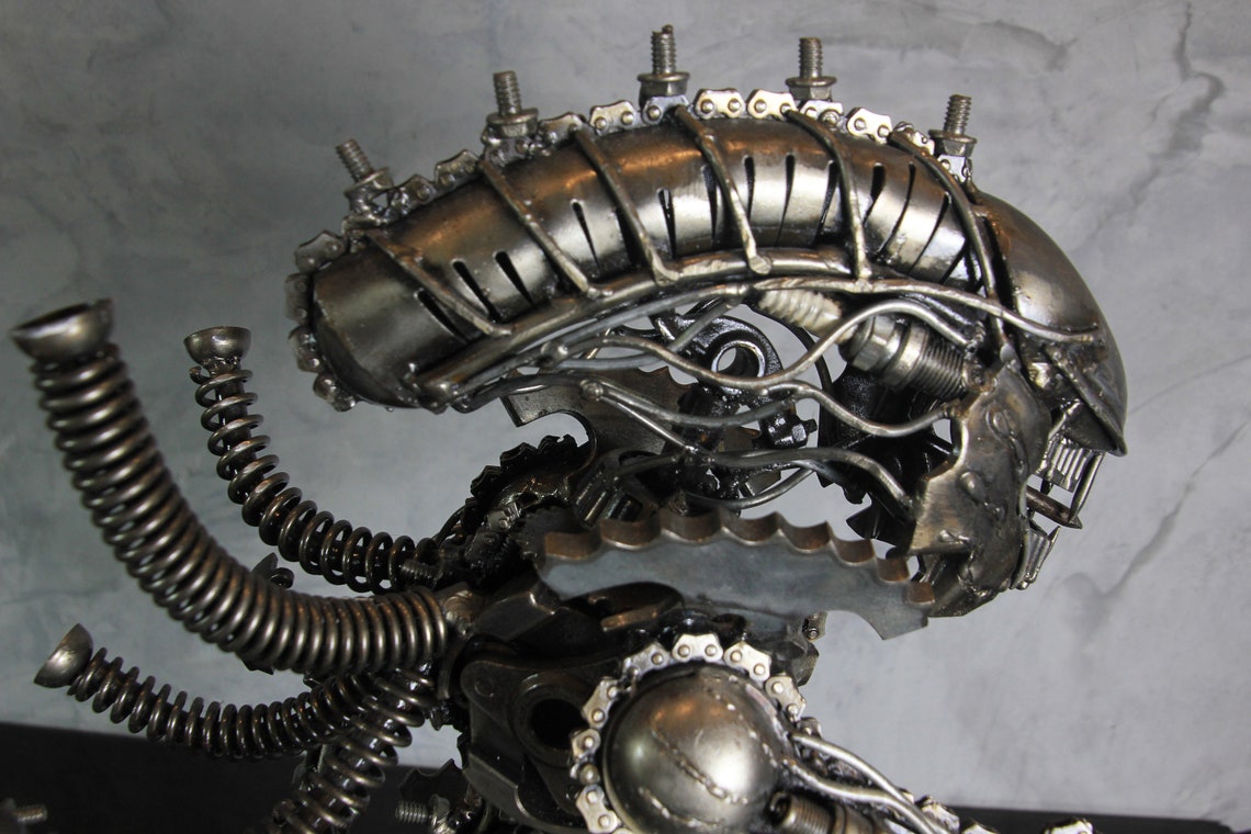 Alien Inspired Scrap Metal Art - Etsy