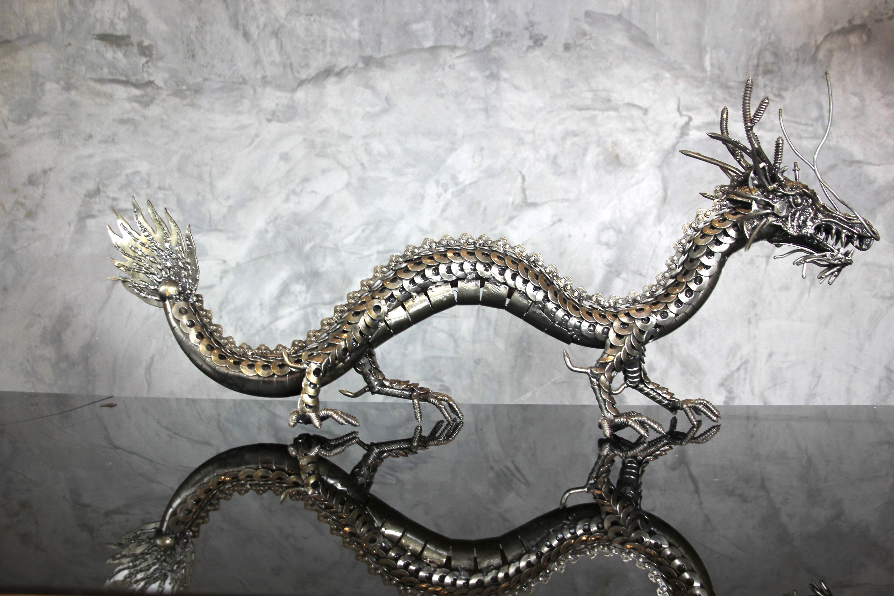 Dragon Robot Recycled Scrap Metal Art - Etsy