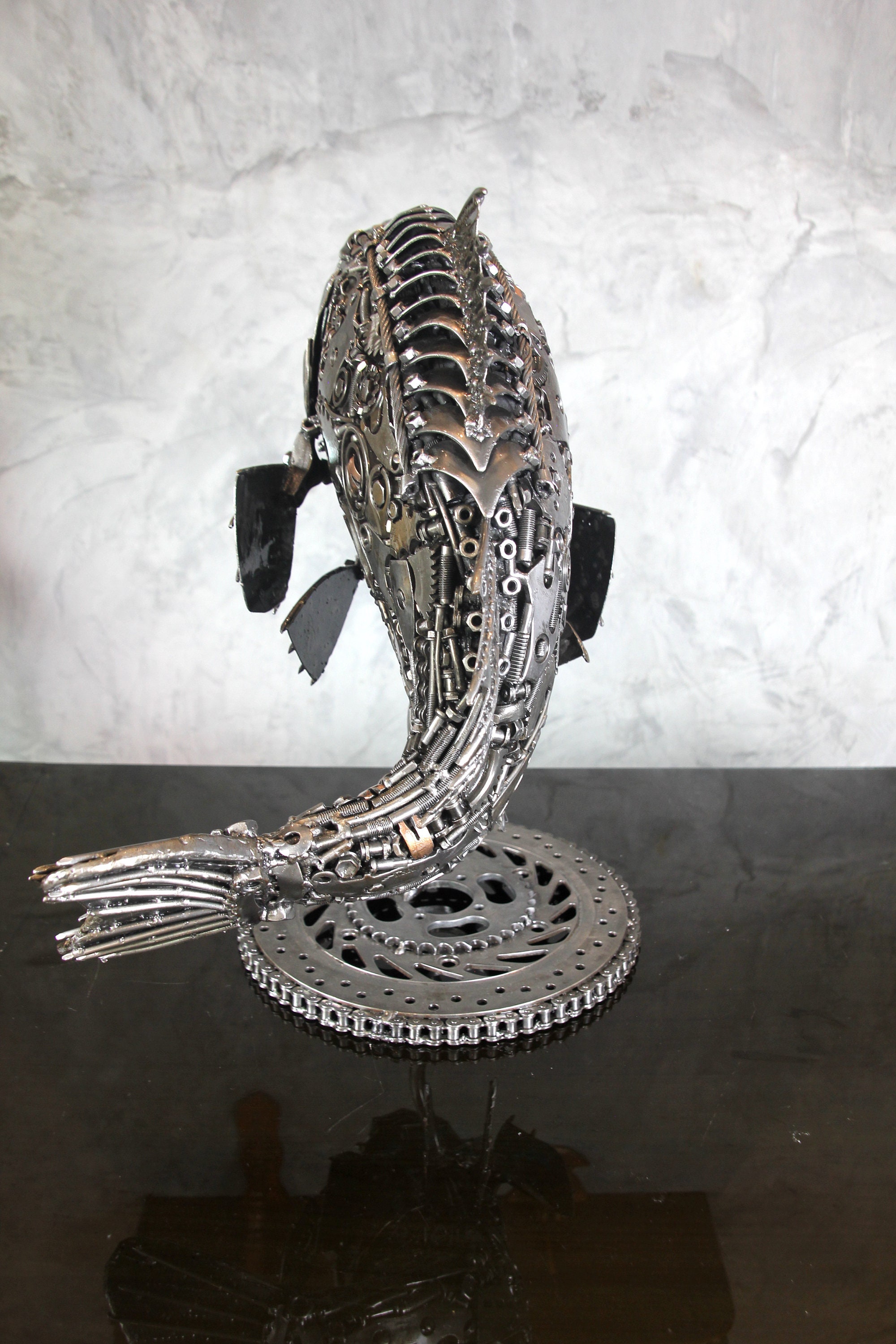 Bass Fish 24 Recycled Scrap Metal Art Sculpture - Etsy