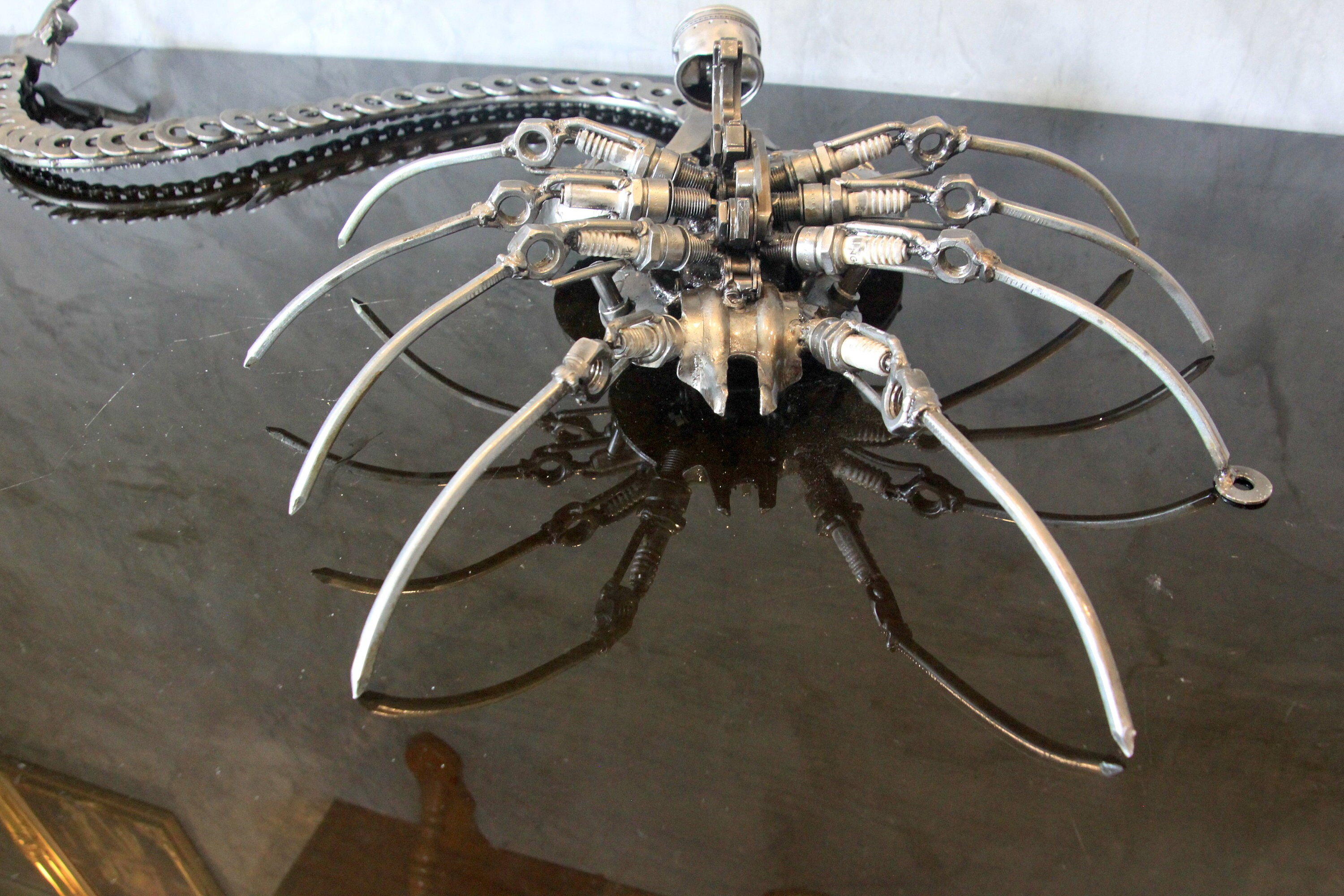 Aliens inspired recycled scrap metal art | Etsy