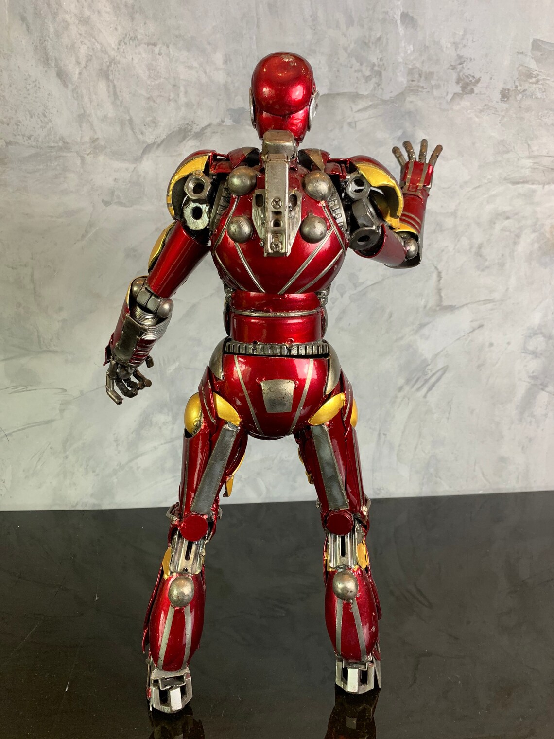 Iron Man Painted Robot Recycled Scrap Metal Art | Etsy