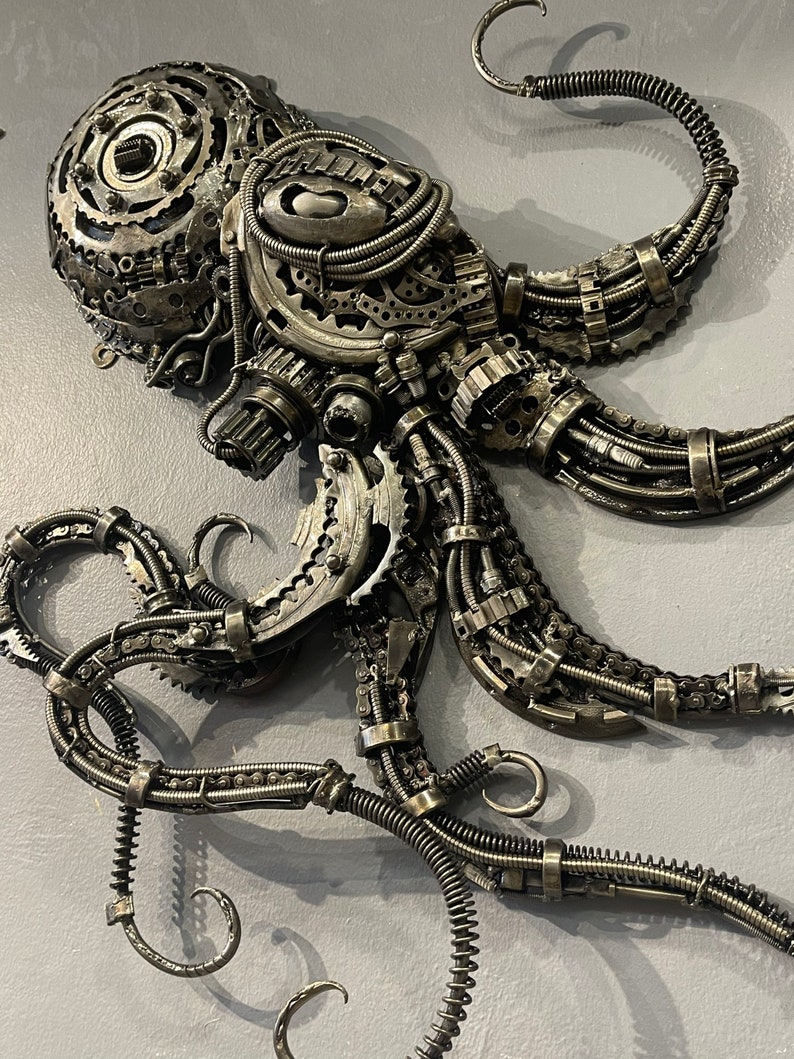 Made to Order Giant Octopus Scrap Metal Sculpture - Etsy