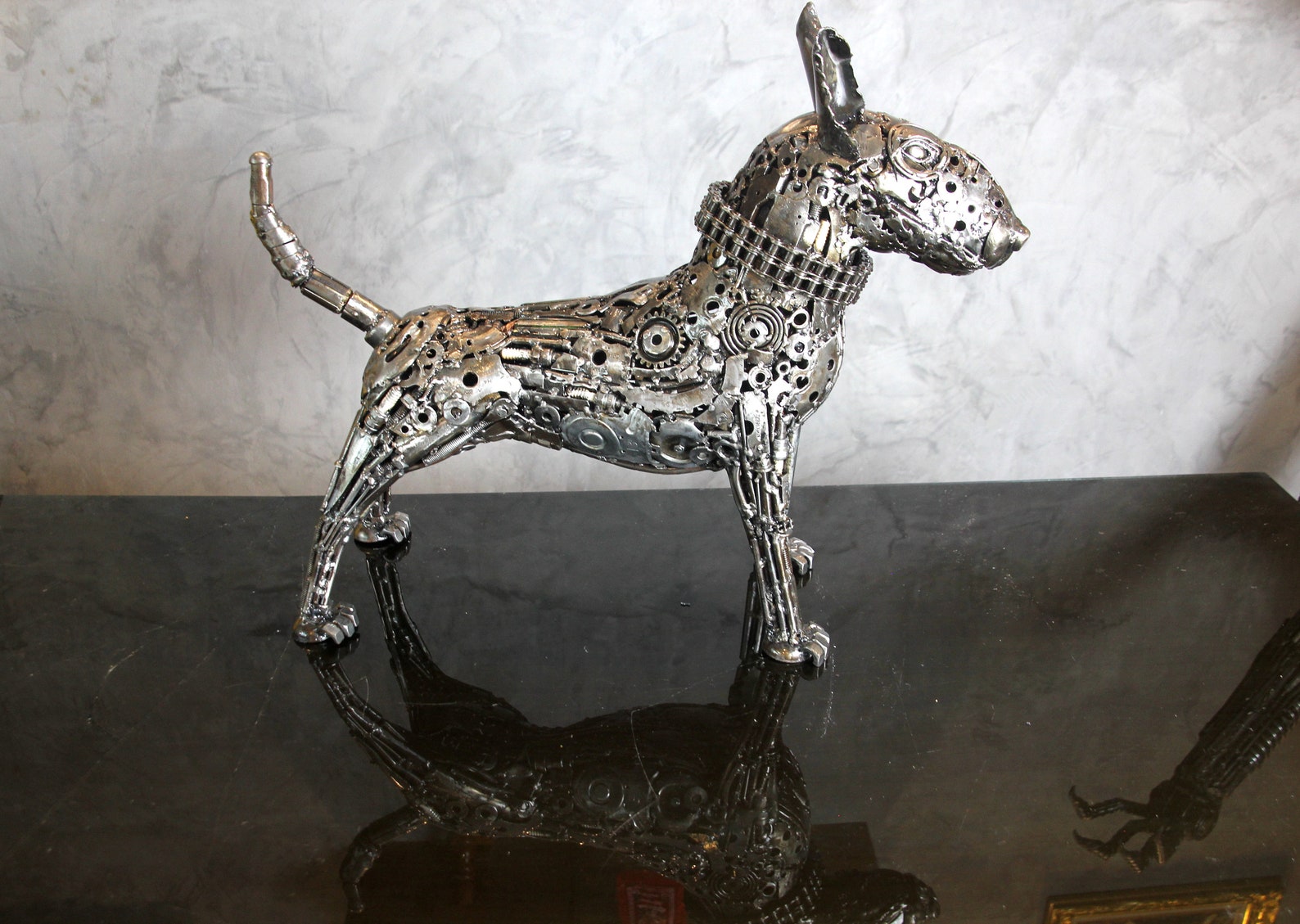 Made to Order Metal Bull Terrier Sculpture 20 - Etsy