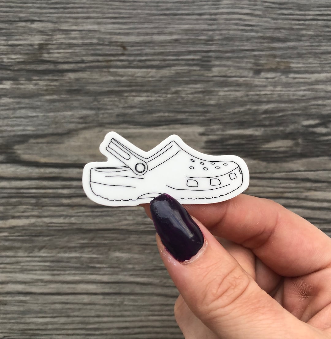 Croc Sticker - Crocs, White Crocs, Waterproof - Etsy