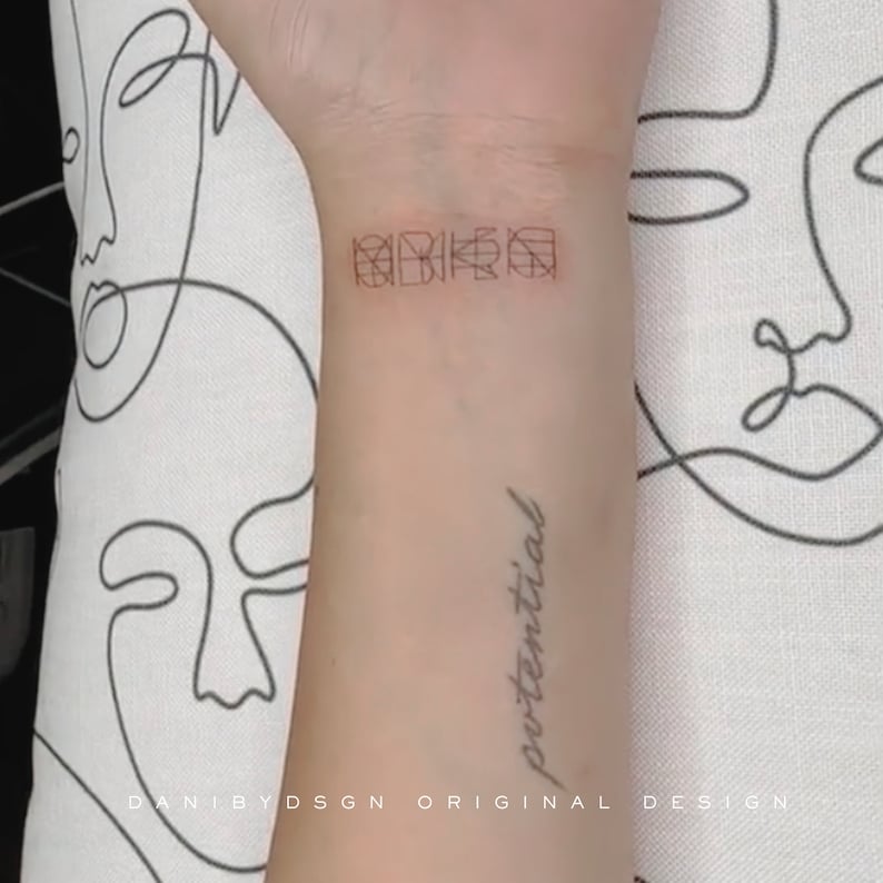 Custom Name Design With Video Tattoo Design 4 Overlap Letters - Etsy