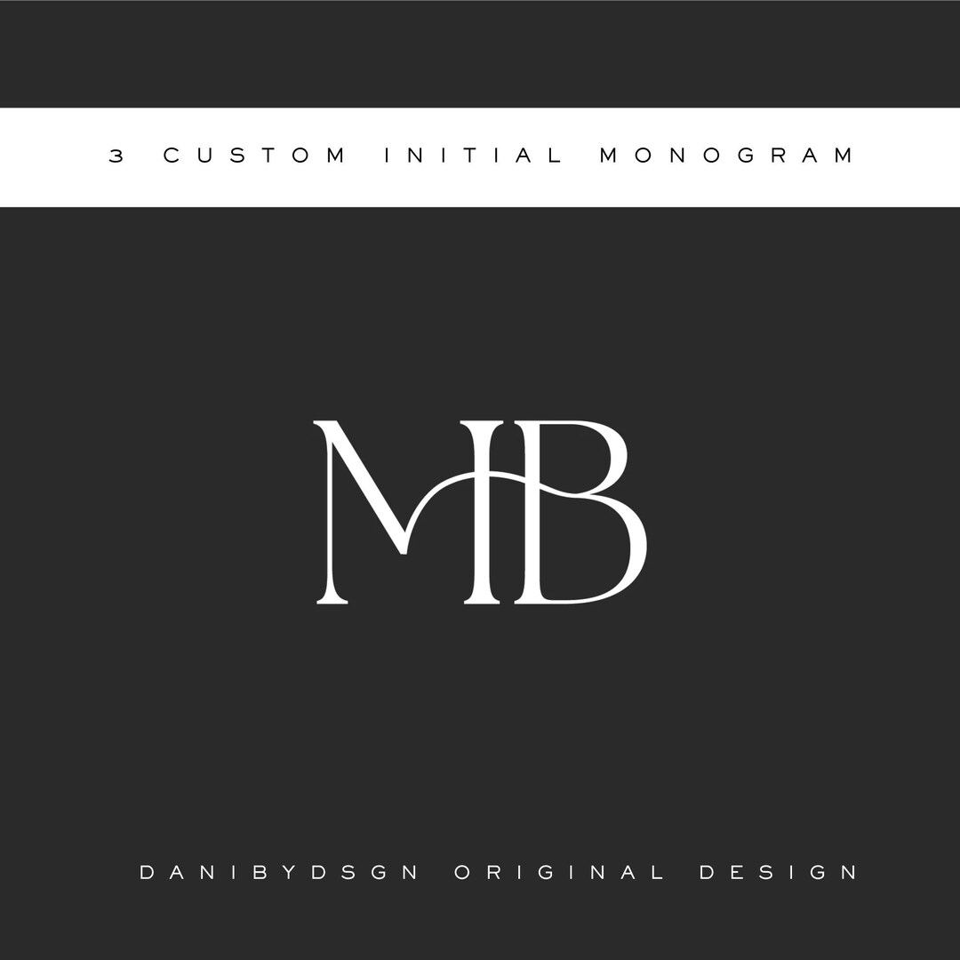 CUSTOM INITIAL MONOGRAM Tattoo Design 3 Letters Symbol Tiktok - Etsy