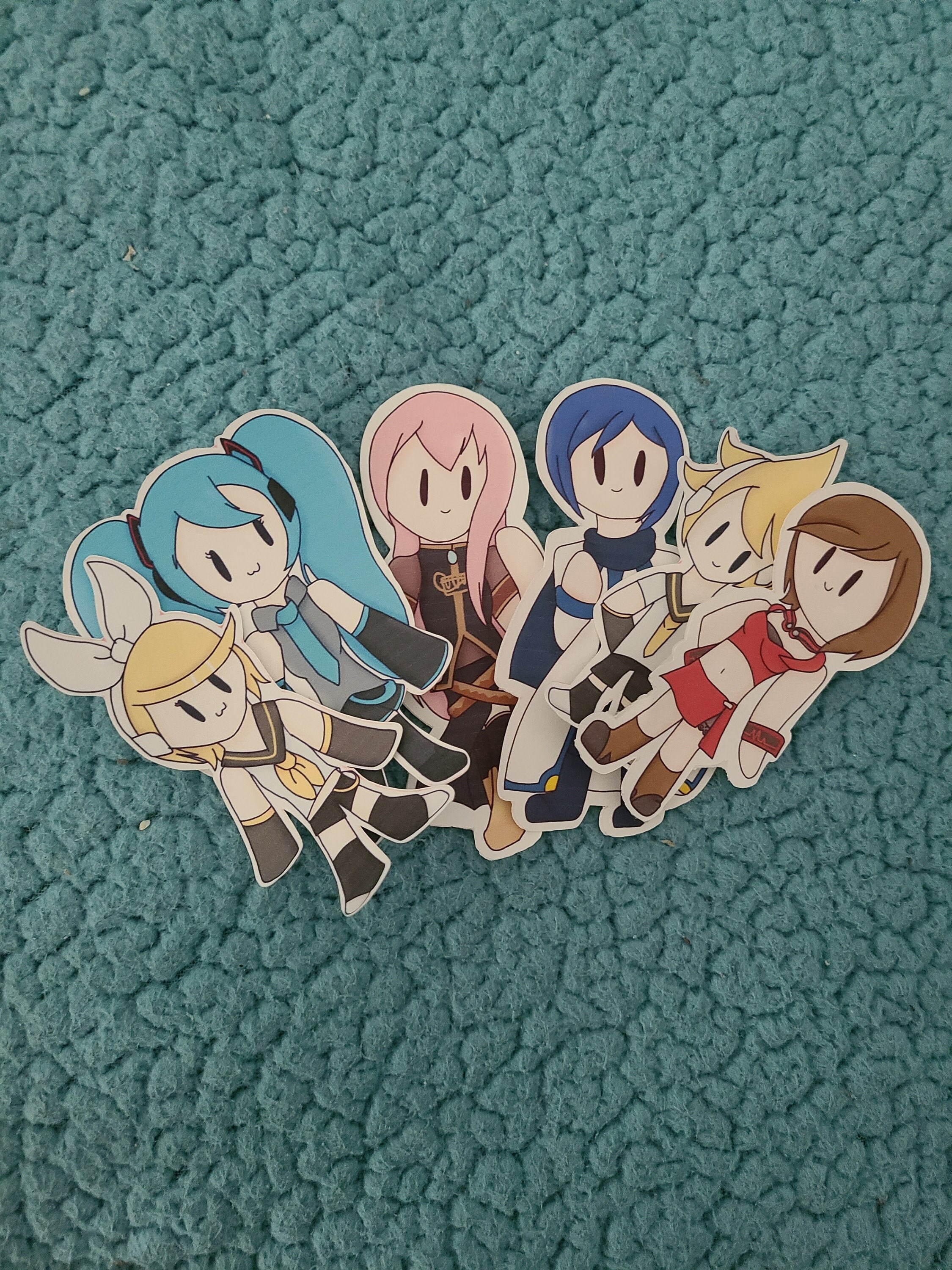 Vocaloid Stickers Miku Rin Len Luka KAITOMEIKO - Etsy