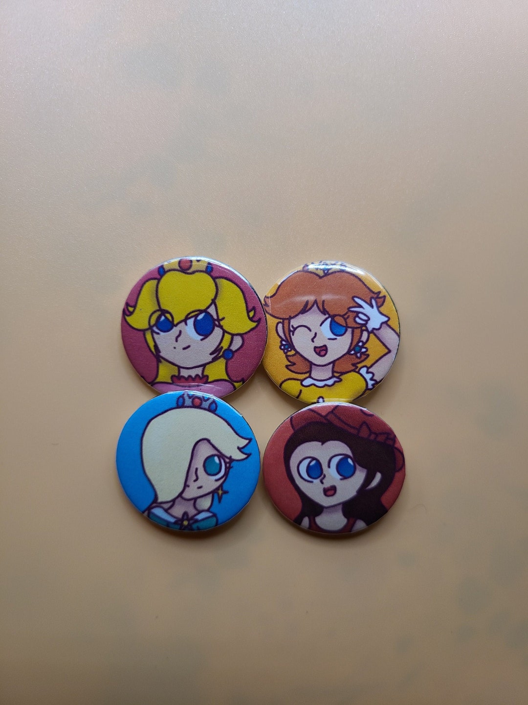 Inspired by Mario Princess Buttons - Etsy