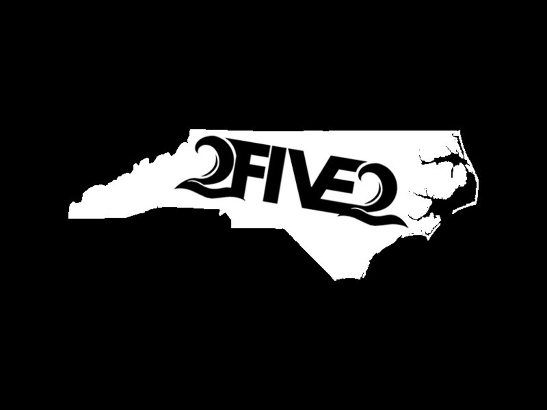 White NC Decal 252 NC Area Code Decal - Etsy