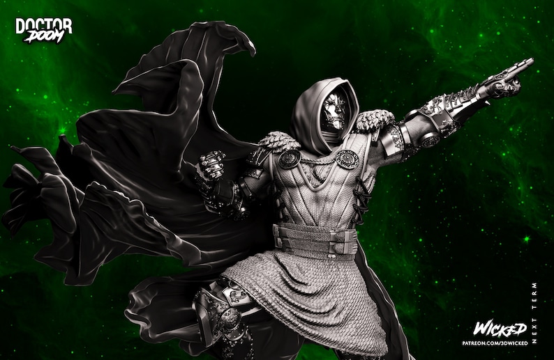 Dr Doom Statue 201mm Resin 3D Print - Etsy