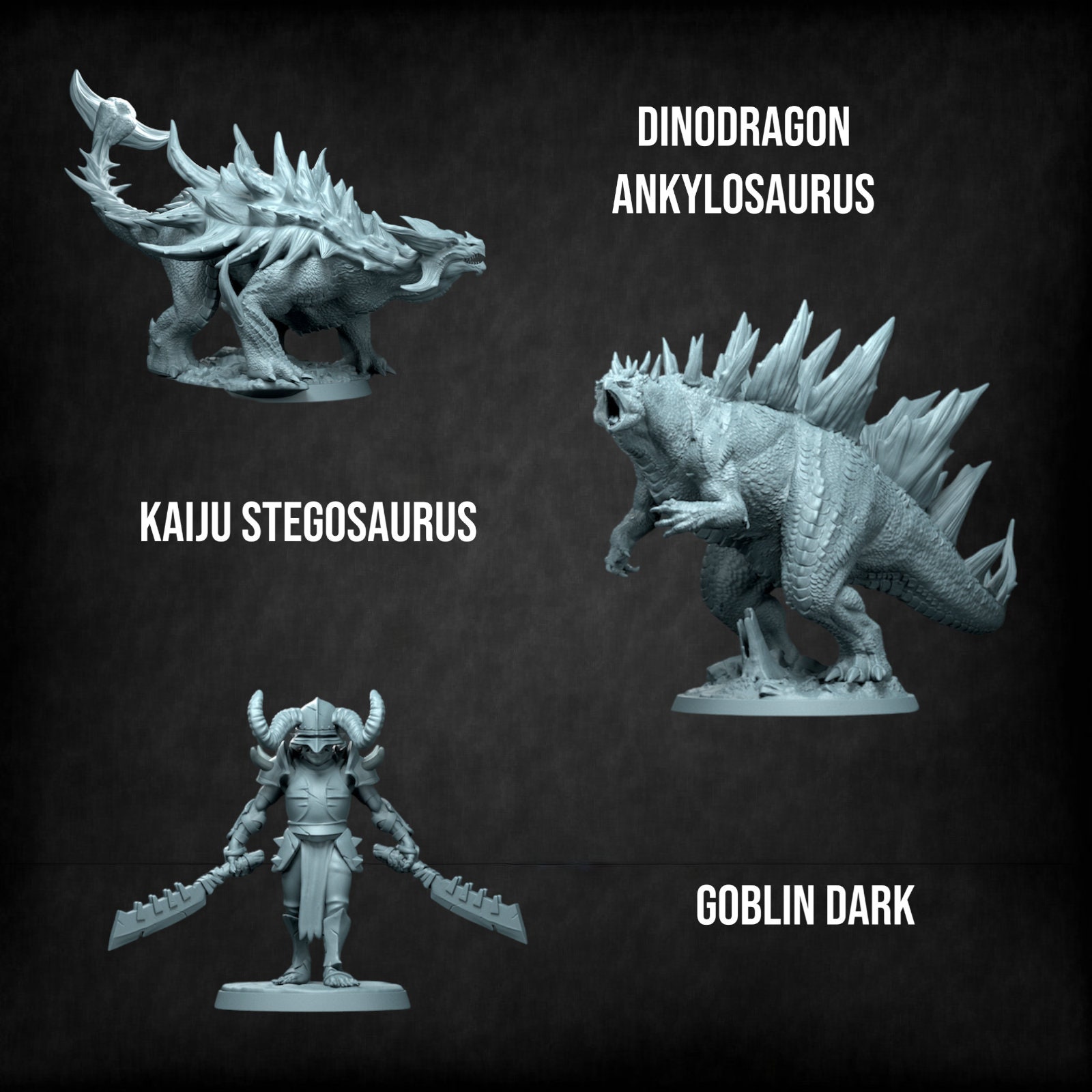 3D Prin Dinoworld Dark Kingdoms Goblins, Demons, Dragons & Kaiju ...