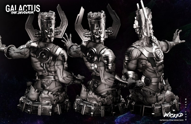 Galactus Bust 225mm - Resin 3D Print - Etsy