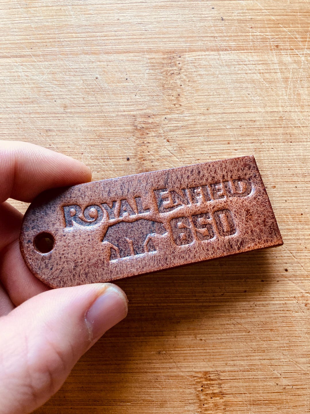 Handmade Leather Key Ring - Royal Enfield Bear 650 - Etsy